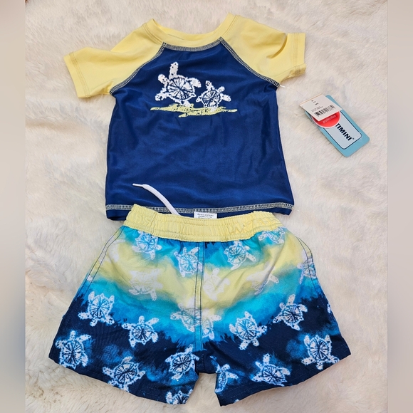 Floatimini | Swim | Floatimini Boys Swimming Turtle Rash Guard Swim ...